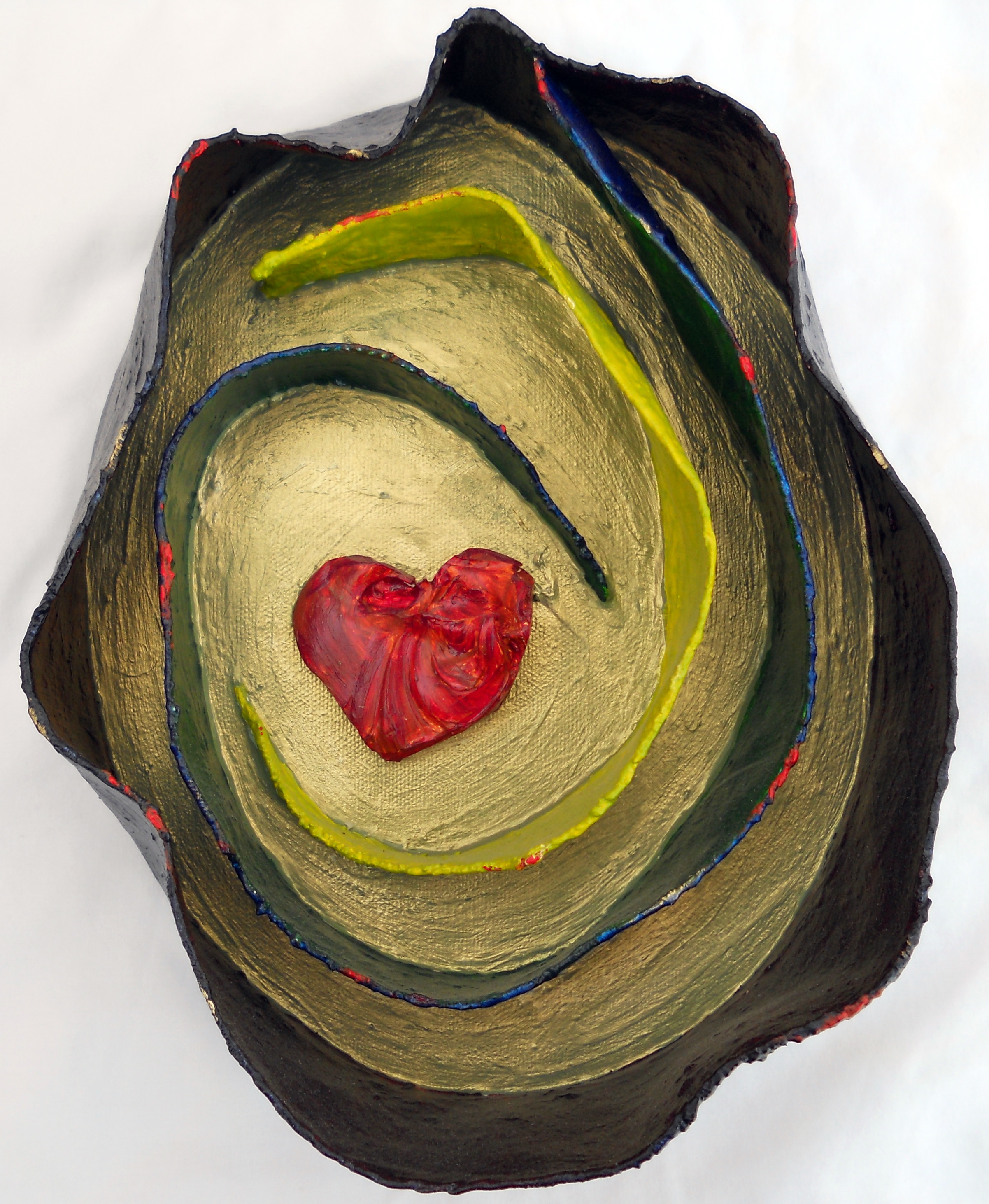 Judy Rookstool, Hidden Heart, Mixed Media on canvas, 6X10X3 – Works ...
